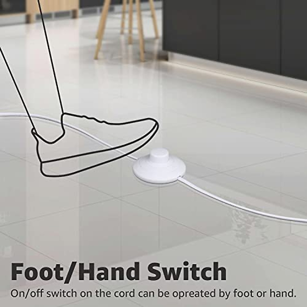 SUNVIE 2 Pack LED Up Lights Indoor Plant Spotlight, Accent Lights for Indoor Use Uplight, Warm White Floor Spotlight Lamp, 120V Spot Lights for Uplighting Accent Lighting, 5.9 FT Cord with Foot Switch