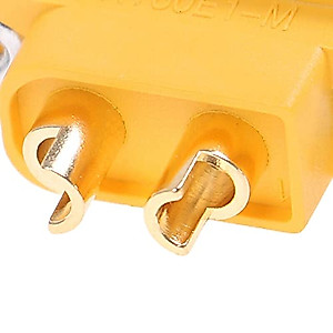 MOOKEENONE 5X Plastic+Metal XT60E1-M Mountable XT60 Male Plug for RC Drone FPV Racing Fixed Boat