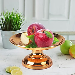 Gralara Buddhist Plate Tribute Serving Trays Dessert dish Rituals Altar Supplies, 10 inch