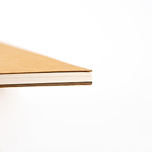 DSTELIN 10 inch x 7.5 inch, 100GSM, Blank Spiral Notebook, 3-Pack, Soft Cover, Sketch book, 100 Pages / 50 Sheets, with writing backboard, (Brown)