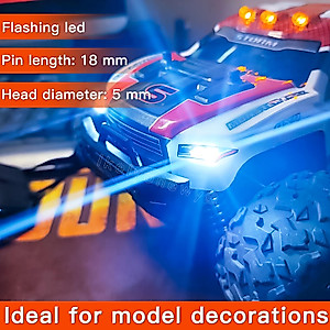 lkelyonewy 5mm Flickering led Lights for Models Mini LED Lamps Flicker Micro Lights Emitting Diode Assortment Kit Red, Yellow, Green, Blue, White(40 of Each Colour 200 Pieces in Total)