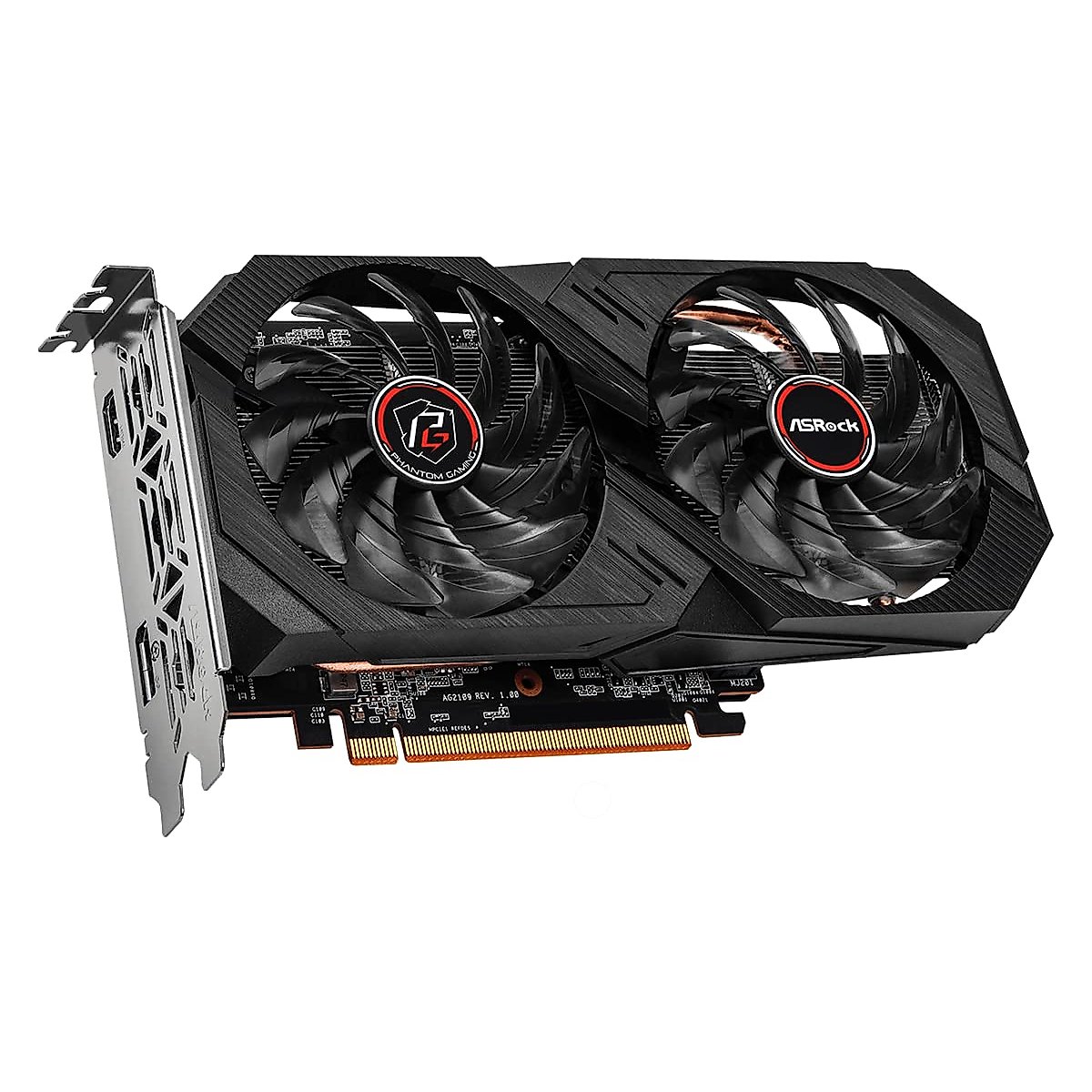 ASRock AMD Radeon RX 6500 XT Phantom Gaming D 4GB OC GDDR6 0dB Silent Cooling 18 Gbps 64-bit 7680 x 4320 Graphics Card Dual Fan HDMI DisplayPort