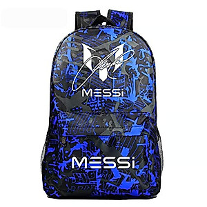 Waroost Unisex Youth Lionel Messi Canvas Bookbag-PSG Casual Daypack Lightweight Novelty Knapsack for Travel,Outdoor