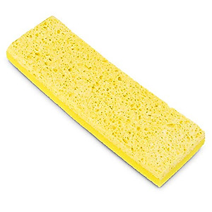 Libman Commercial 3959 Big Gator Mop with Brush Refill, Synthetic and Cellulose, 11" Wide Sponge, Yellow (Pack of 6)