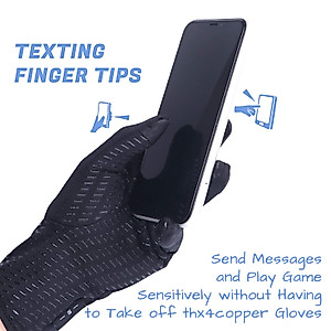 THX4COPPER Infused Compression Arthritis Glove,Carpal Tunnel, Typing, Support