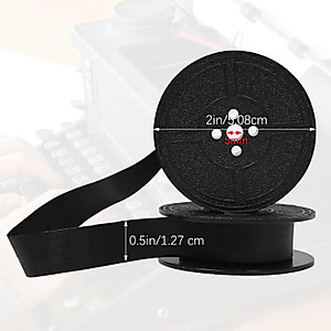 4 Pairs Universal Typewriter Ribbon Twin Spool Replacement Pack Compatible with Most Typewriter Black