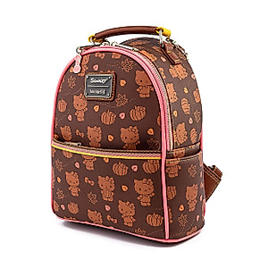 Loungefly Sanrio Hello Kitty Pumpkin Spice Adult Womens Convertible Mini Backpack Purse