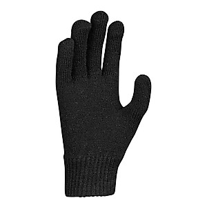 Nike Men's Swoosh Knit 2.0 Gloves, Black/White, S-M
