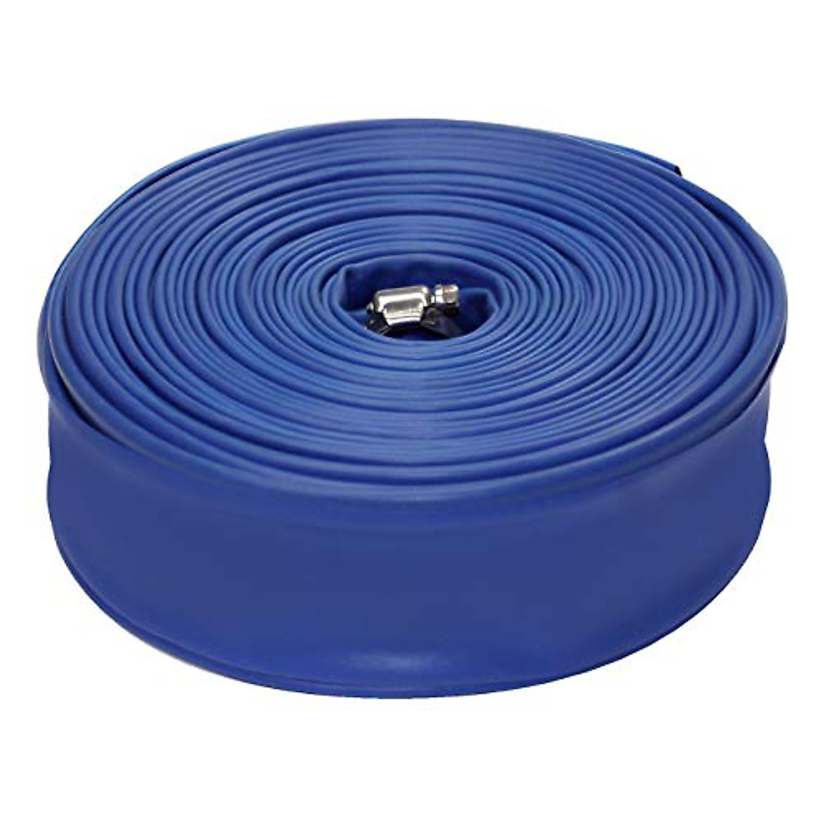 Blue Devil 100-Foot Backwash Hose for Pool with Hose Clamp, 2" W x 100' L