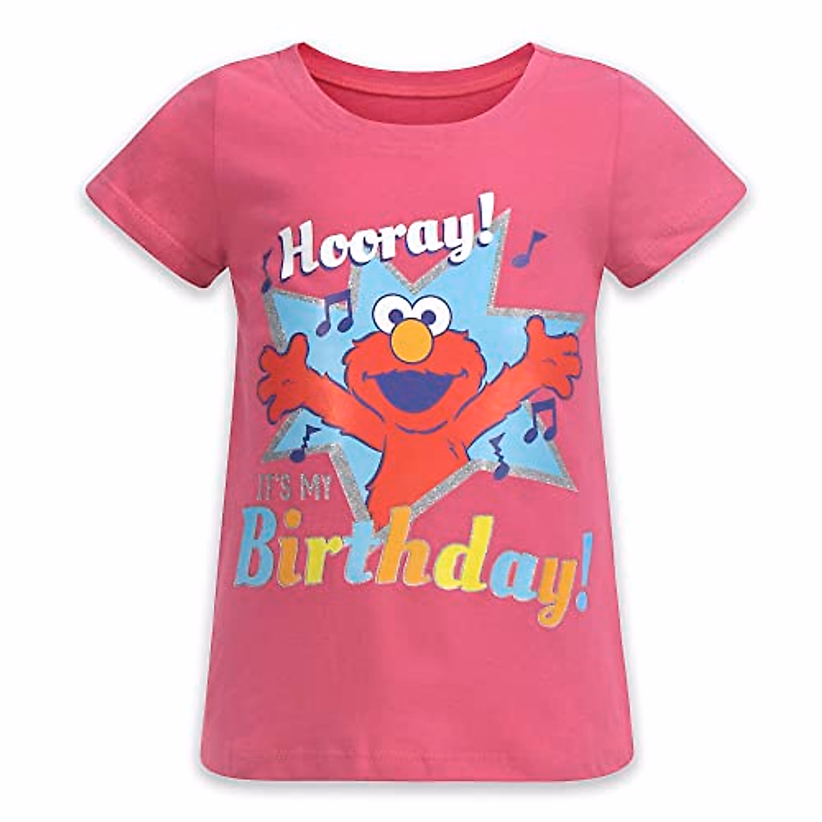 Sesame Street Elmo Girls’ Birthday T-Shirt for Infant and Toddler (18 Months)- Pink