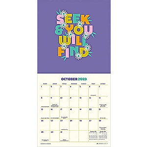 Elizabeth Olwen 2023 Wall Calendar: Have A Lovely Day | 12" x 24" Open | Amber Lotus Publishing