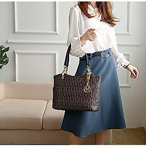 Mia K Collection Shoulder Handbag for Women: Vegan Leather Satchel-Tote Bag, Top-Handle Purse, Ladies Pocketbook Black