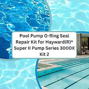 Carjo Southeastern Accessory Pool Pump O-Ring Seal Repair Kit for Hayward(R)* Super II Pump Series 3000X Kit 2 - Hayward Super II Pump Parts