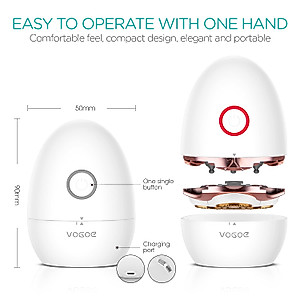 VOGOE Electric Shaver for Women 3D Floating Blade Rotary Razor Hair Remover for Arms, Legs and Underarms Rechargeable Portable and Safe Wet and Dry Use ES300