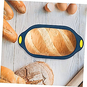 Housoutil Box Non-stick Pans Silicone Serving Oven Cake Baking Bread Meatloaf for Grade Bake Blue Reusable Practical Loaf Kitchen Home Stick Homemade Toast Pan DIY Molds