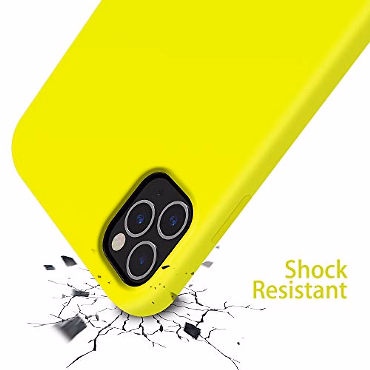 OTOFLY iPhone 11 Pro Case,Ultra Slim Fit iPhone Case Liquid Silicone Gel Cover with Full Body Protection Anti-Scratch Shockproof Case Compatible with iPhone 11 Pro (Fluorescent Yellow)