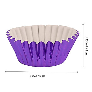SUBANG 550 Pieces Foil Cupcake Liner Baking Cups Muffin Tins Treat Cups Foil Metallic Cupcake Liners for Weddings,Birthdays,Baby Showers, Multicolor