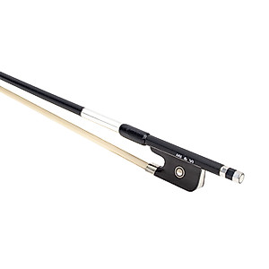 MI&VI AB-720 Classic Carbon Fiber Viola Bow (Full Size 4/4) with Bow Case Included | Silver Mount | Well Balanced | Mongolian Horse Hair | Perfect Weight - MIVI Music