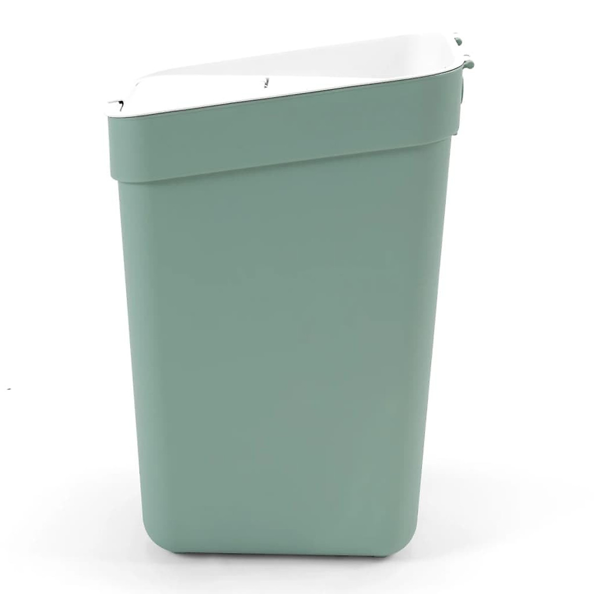 Curver Ready to Collect 30L Sorting Bin with Wall or Door Holder for Kitchen, Bathroom, Laundry Room – 100% Recycled – Green