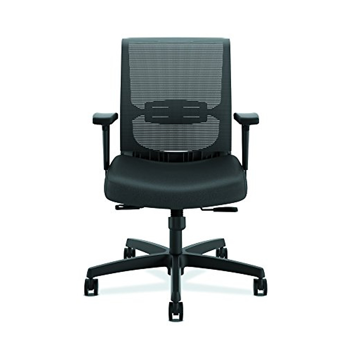 The HON Company Convergence Task Chair, Synchro-Titl with Seat Slide, Black Vinyl
