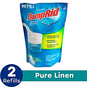 DampRid Pure Linen Moisture Absorber - 42 oz. Refill Bag – Attracts & Traps Moisture for Fresher, Cleaner Air
