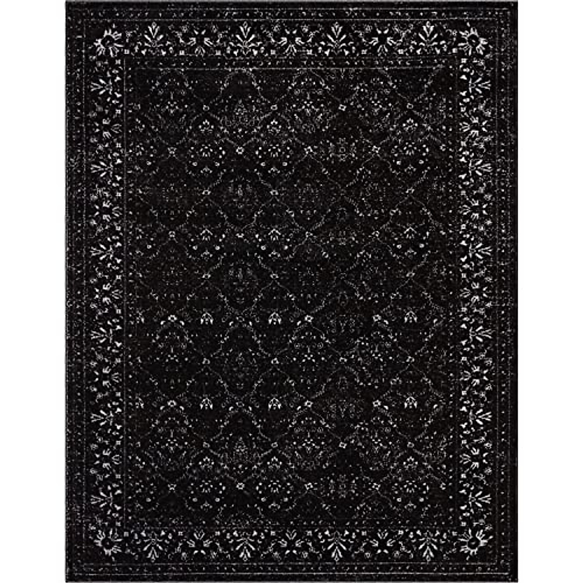 Well Woven Zazzle Argos Black Vintage Modern 5'3" X 7'3" Area Rug