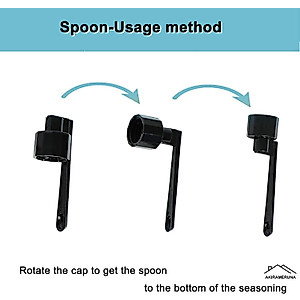 AKIRAMERUNA 6 Pcs Leak-proof Portable Pepper Shakers, Waterproof Camping Spice Containers, Mini Salt Shakers for Outdoor Activities Traveling Cooking