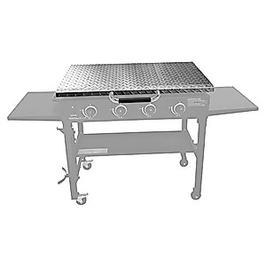 36-Inch Griddle Hard Cover for 36" Blackstone Front Grease Griddle, Diamond Plate Stainless Steel Griddle Cover Lid, Heat Protection Handle