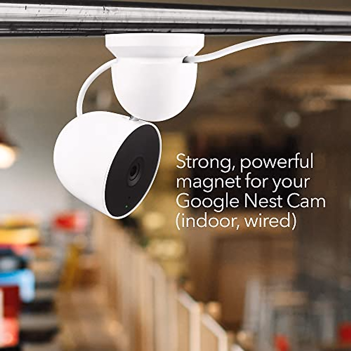 Wasserstein Magnetic Wall Mount Compatible with Google Nest Cam (Indoor, Wired) - More Mounting Options for Nest Cam - (Mounting Dome and Nest Cam Not Included)