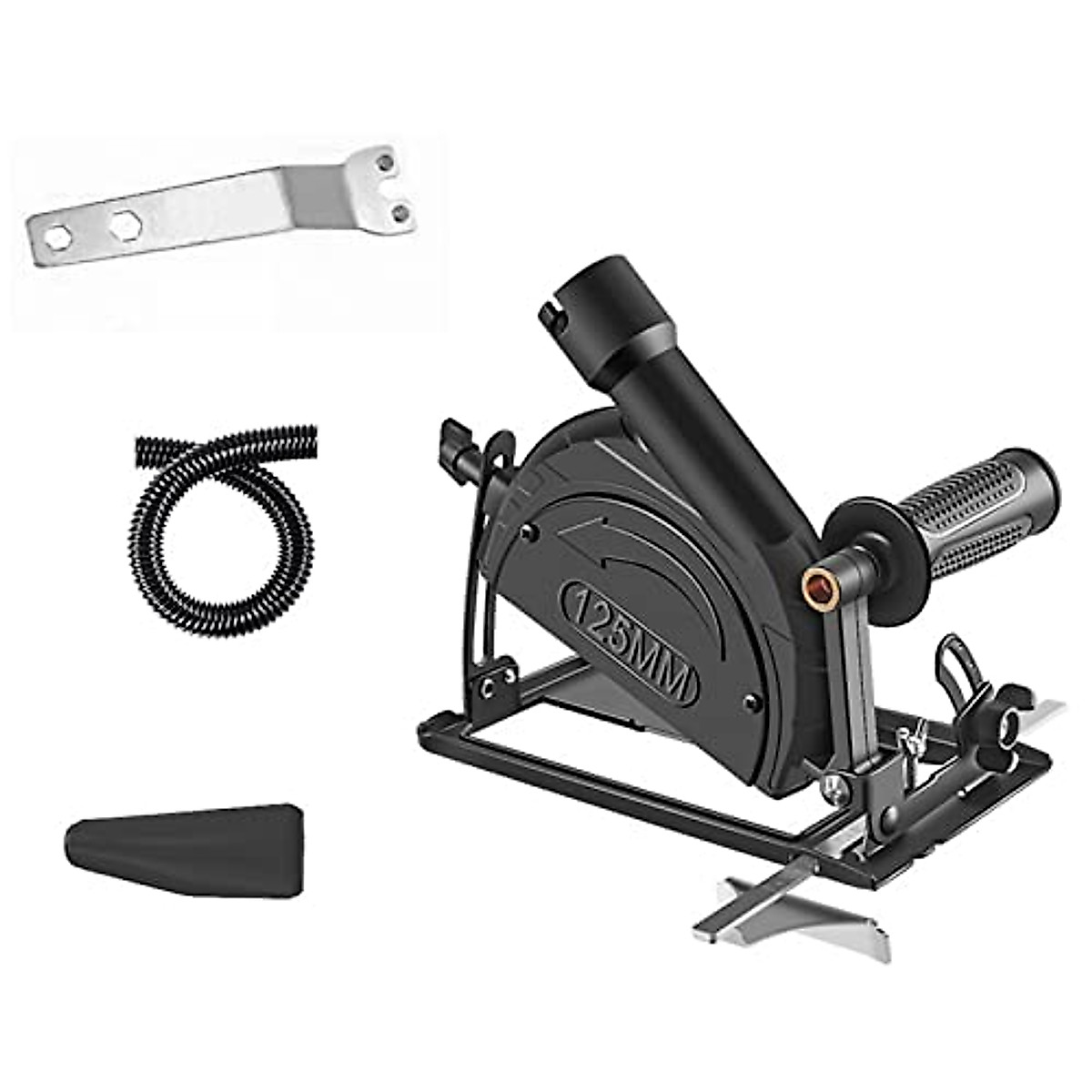 BestAlice Angle Grinder Holder, Angle Grinder Stand 45 Degree Adjustable Angle Grinder Accessories Shield Cover for 100-125mm Angle Mill, Angle Grinder Machine Base Woodworking Table Tool (Style A)