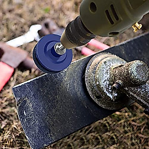 Eaarliyam Lawnmower Blade Sharpener, 1Pc (Bule) Garden Lawn Mower Grinder Wheel Stone Sharpener, for Power Drill Hand Drill Drill Repair Kit