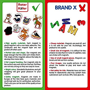 Little World Large Set of 28 Foam Fridge Magnets for Toddlers 1-3 - Refrigerator Magnets for Kids – Baby Magnets for Refrigerator 1 year old - Forest Magnetic Animals - Animal Magnets for Toddlers 1-3