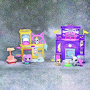 Littlest Pet Shop Prep 'n Party Double Playset Toy, Sparkle Deco, Includes Fan-Voted Pet, Ages 4 and Up