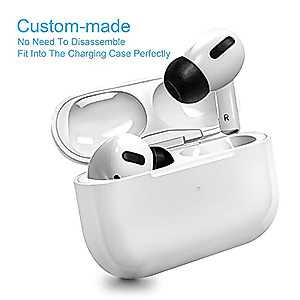 Pious Premium Memory Foam Tips for AirPods Pro, No Silicone Ear Tip Pain, Fit in The Charging Case, Noise-Reducing in-Ear Ear Caps Accessories, 3 Pairs (Assorted Sizes S/M/L), Black