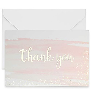 ANEWNICE Thank You Cards Bulk - 48 Elegant Gold