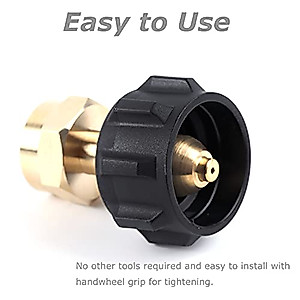 Propane Adapter, Propane Refill Adapter, QCC Type Propane Bottle Filler Adapter for Outdoor Camping Grill BBQ (Adapter)