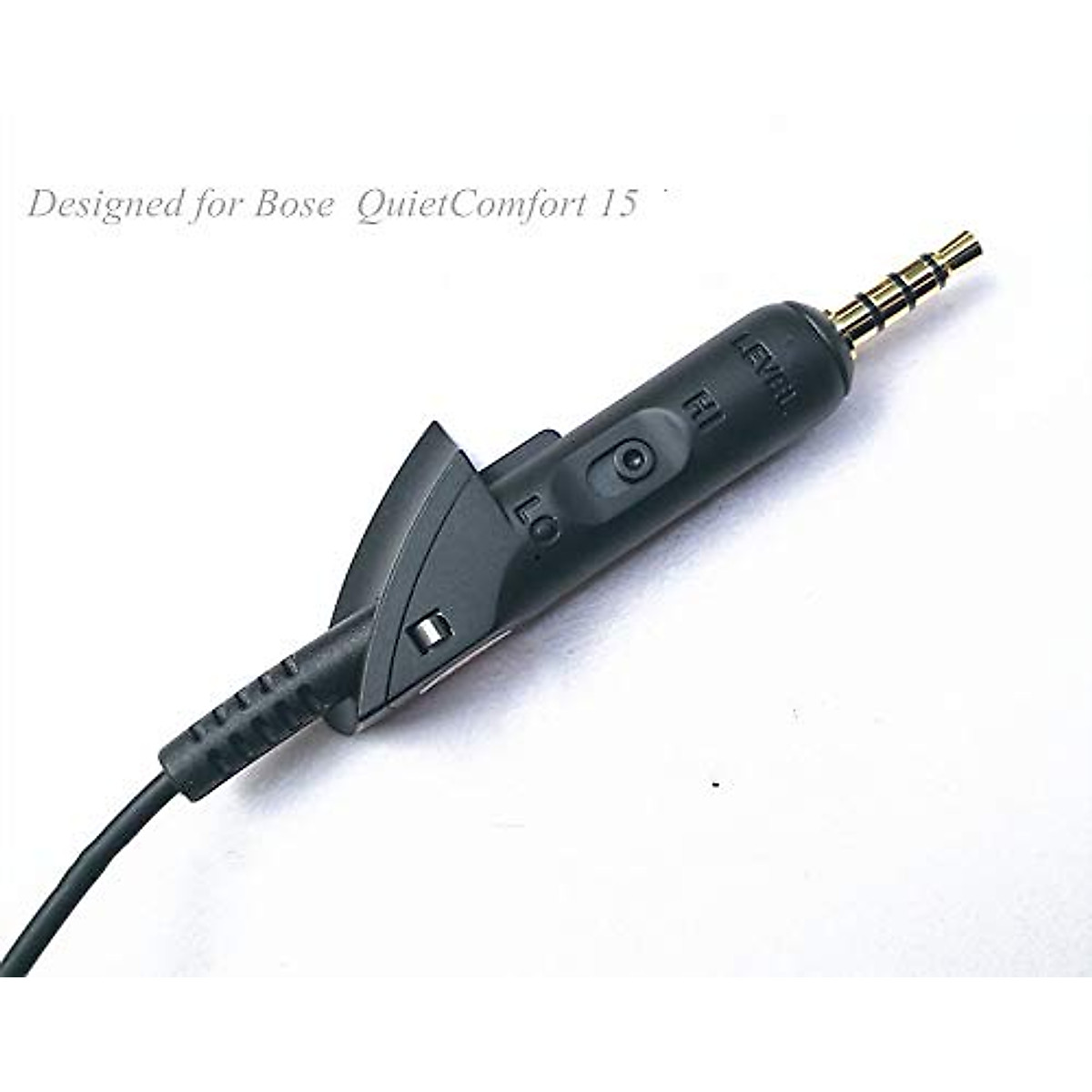 Cypher.V Replacement Audio Extension Cable, Cord Wire only for Bose QuietComfort QC15 Headphones with in line Mic (Black)