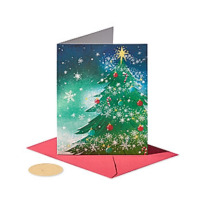 Papyrus Boxed Holiday Christmas Cards, Magical Tree Top, 20 Count