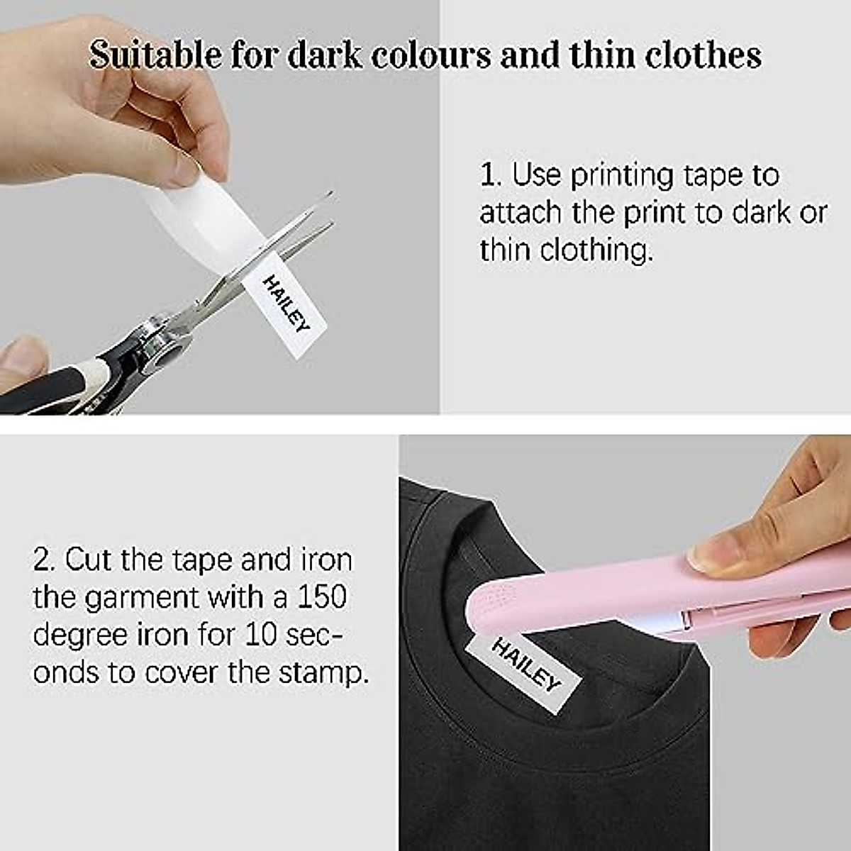 Name Stamp for Clothing Kids,Extra 100 or 200 Personazlied Name Labels for School Supplies Waterproof,Customized Name Stamp,Clothes Stamp for Kids Waterproof,Personalized Name Stamp,Custom Label Stamp for Kids School Stuff,Fabric Name Stamp for Clothes