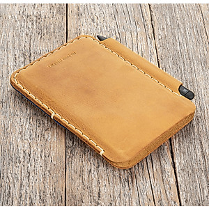 Leather case for Microsoft Surface Duo 2 / Duo. with Pen holder and card pocket (blue - brown, for Surface Duo 2 with Pen CASE)