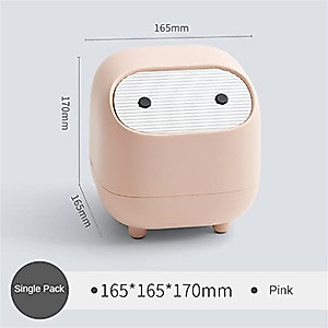 CZDYUF Cartoon Cute Ninja Tabletop Trash Can Home Lazy Mini Double Clashing Press Trash Can with Lid Garbage Bin Desk Trash Can ( Color : OneColor , Size : As The Picture Shows )