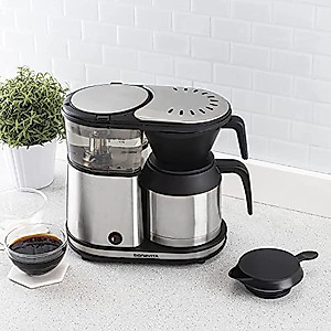 Bonavita 5 Cup Drip Coffee Maker Machine, One-Touch Pour Over Brewing w/ Double Wall Thermal Carafe, SCA Certified, 1100 Watt, BPA Free, Dishwasher Safe, Stainless Steel, BV1500TS