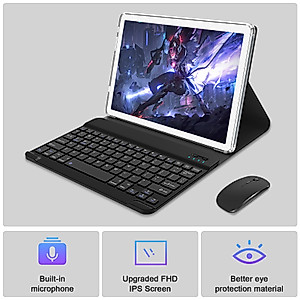 2024 Newest Tablet Android 13 Tablets 10 Inch, Tablet 128GB ROM+16GB RAM (8+8 Virtual), 2 In 1 Tablet with keyboard, Powerful Octa-Core+13MP Camera, 1TB TF Expandable, FHD IPS Display WiFi Tablet PC