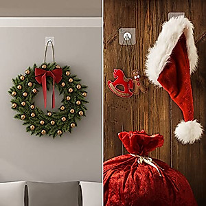 Ginmino Adhesive Wall Hooks Transparent Self Adhesive Hooks Stainless Steel Waterproof and Oilproofm,Suitable for Bathroom Kitchen,20 Pack