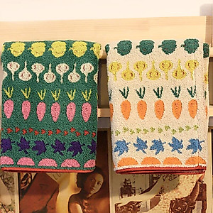 Cute Aesthetic Kitchen Towels, Aesthetic Kitchen Accessories, Set of 2 13.5X30 inches hand towels, Seasonal Kitchen Towels, Kids Bathroom Towels, Vegetable Kitchen Towels