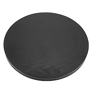 Modern Serving Tray,Round Leather Tray for Coffee Table,Round Serving Tray,Round Tray Round Shape Solid Wood Tea Coffee Snack Food Meals Serving Tray Plate Restaurant Trays(Black)