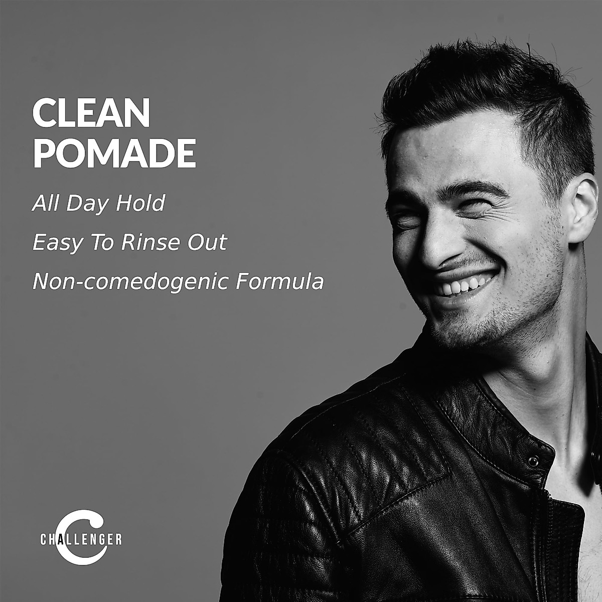 Challenger Fragrance Free Cream Pomade | Non-Comedogenic Styling Product | Unscented Hair Gel | Medium Firm Hold & Clean Ingredients | 3oz