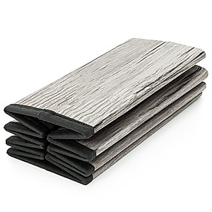 Sorbus Tree Stump Stool, Storage Ottoman 15 Inch Fake Tree Stumps Log Stool Storage, Artificial Tree Trunk, Perfect Footstool Kids Toy Chest, Rustic Log Cabin Decor Bench, Pedestal - Light Gray