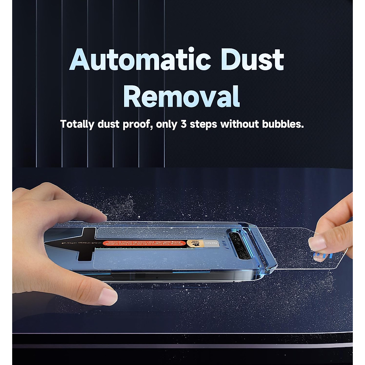 MAGIC JOHN 2 Pack for iPhone 12/iPhone 12 Pro 6.1 inch Tempered Glass Screen Protector, Auto Dust-Elimination Installation, Bubble Free, HD Clear, Easy Installation