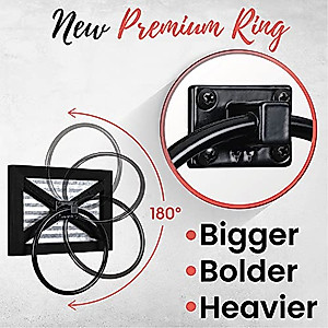 Autumn Alley Farmhouse Decor Hand Towel Ring for Bathroom - Rustic Hand Towel Holder - Rustic Towel Rack Ring Holder, Wall Mounted, Bathroom Decor Towels Mix of Wood, Galvanized Metal, Black Wood